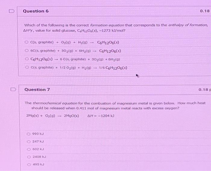 Solved Which of the following is the correct formation | Chegg.com