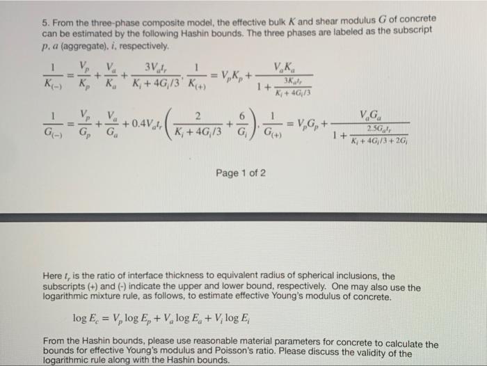 Solved 5. From the three-phase composite model, the | Chegg.com