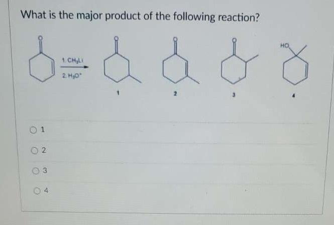 Solved What is the major product of the following reaction? | Chegg.com