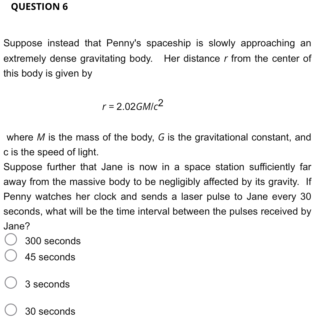Solved QUESTION 6Suppose instead that Penny's spaceship is | Chegg.com Solved QUESTION 6Suppose instead that Penny's spaceship is | Chegg.com