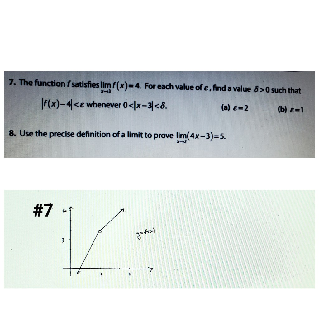 Solved x3 7. The function f satisfies limf(x)=4. For each | Chegg.com