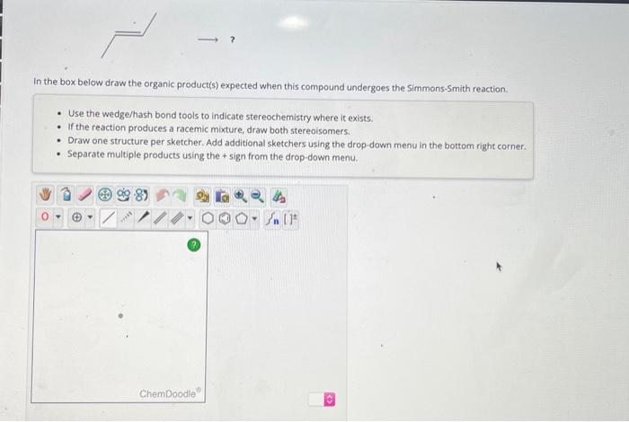 In the box below draw the organic product(s) expected | Chegg.com