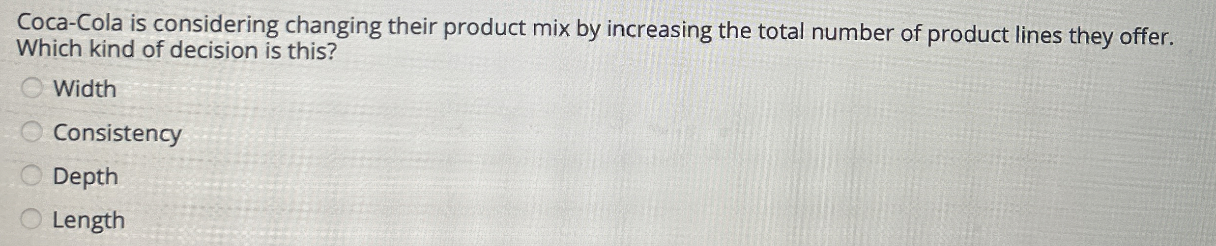 Solved Coca-Cola is considering changing their product mix | Chegg.com