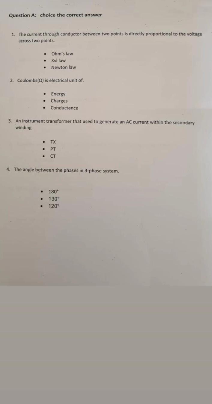 Solved 1. The current through conductor between two points | Chegg.com