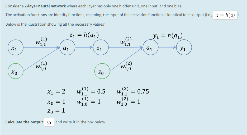 Solved Consider A 2 Layer Neural Network Where Each Layer