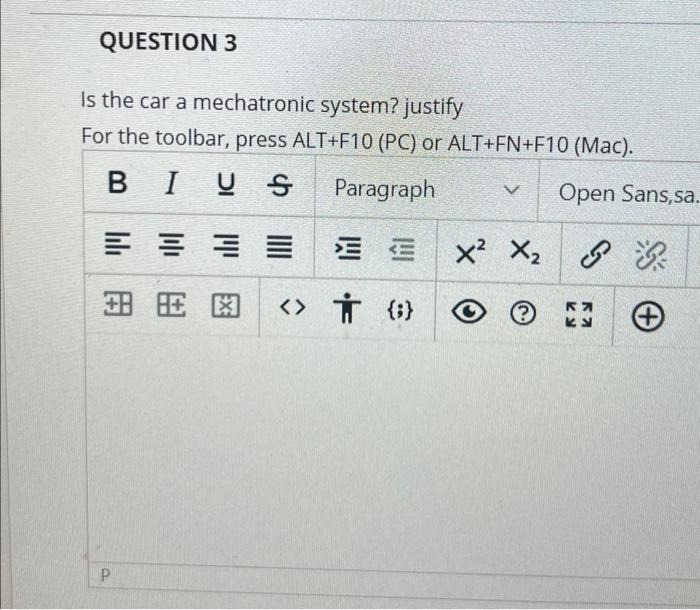 Solved Is the car a mechatronic system? justify For the | Chegg.com