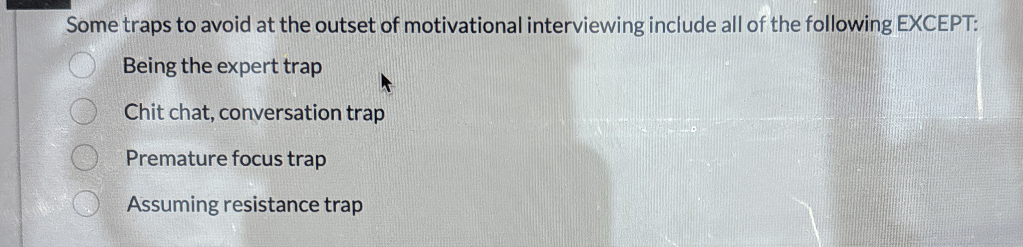Solved Some traps to avoid at the outset of motivational | Chegg.com