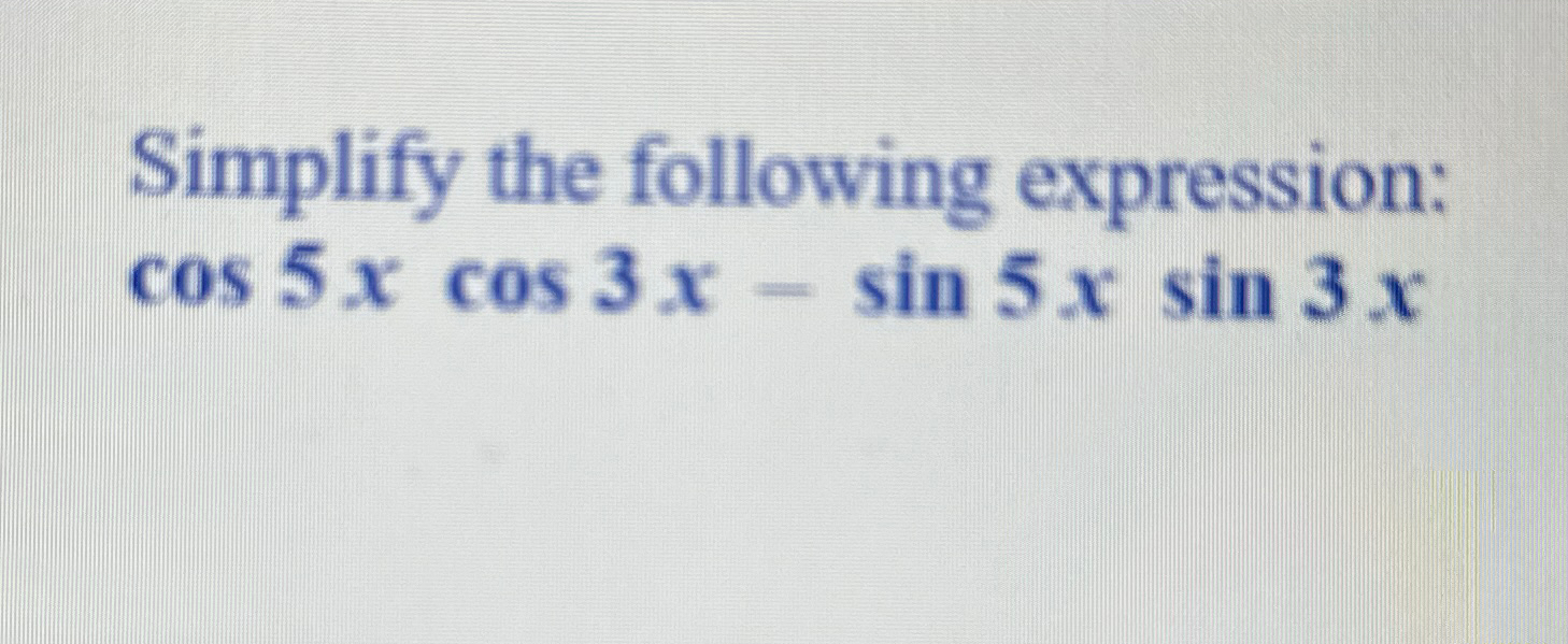 Solved Simplify the following | Chegg.com