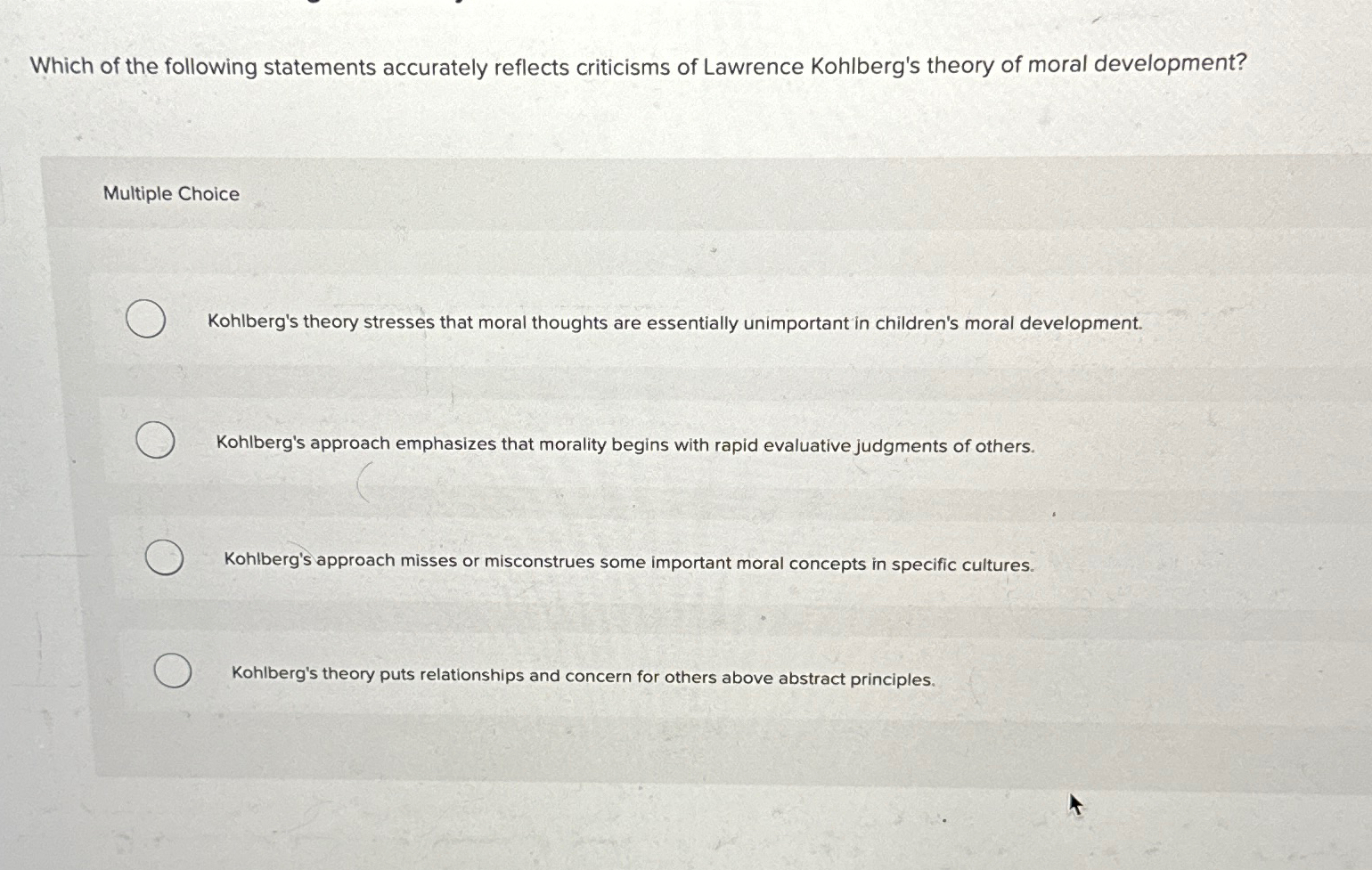 Solved Which of the following statements accurately reflects | Chegg.com