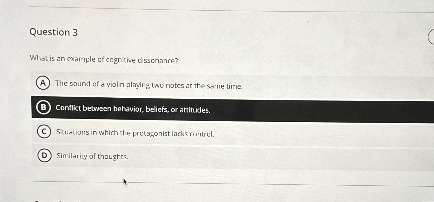 Solved Question 3What is an example of cognitive | Chegg.com