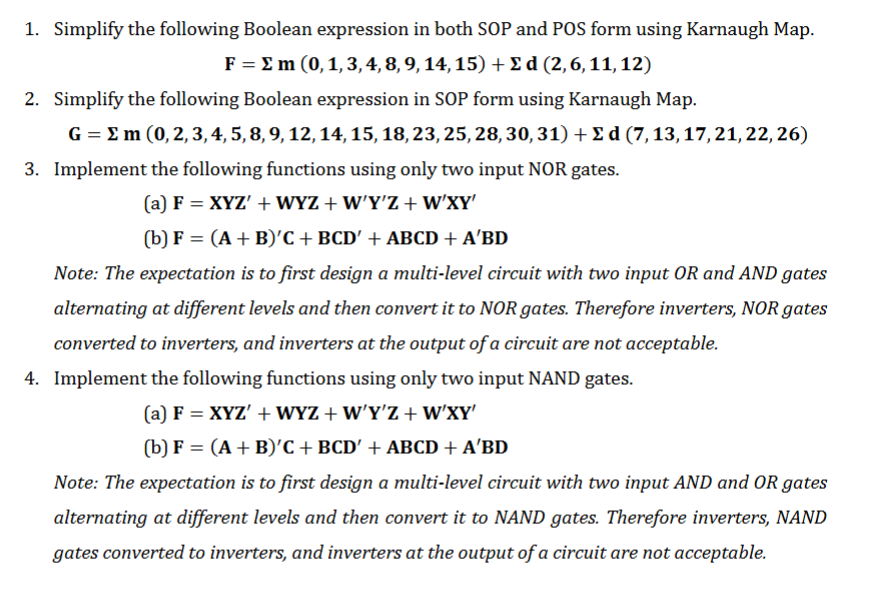 Solved Simplify the following Boolean expression in both SOP | Chegg.com