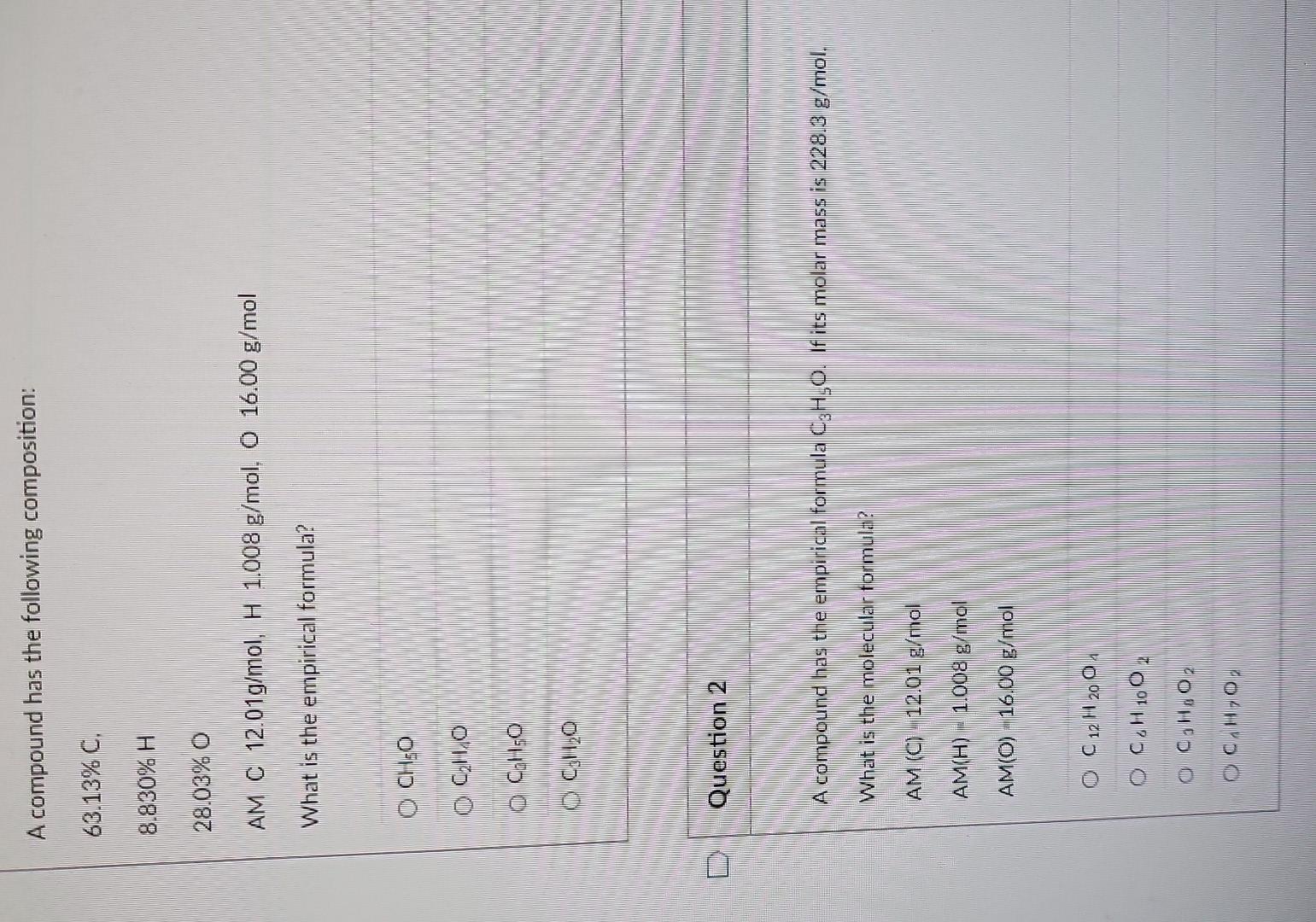 Solved A compound has the following composition: | Chegg.com
