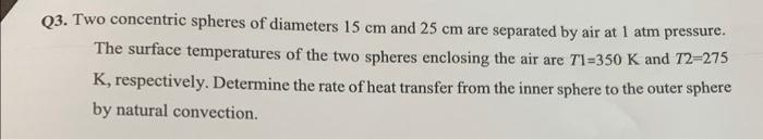 Solved Q3. Two concentric spheres of diameters 15 cm and 25 | Chegg.com