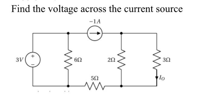 Solved Find the voltage across the current source | Chegg.com