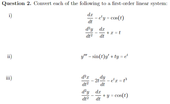 Solved Question 2. ﻿Convert each of the following to a | Chegg.com