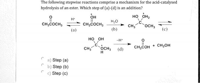 Solved The following stepwise reactions comprise a mechanism | Chegg.com