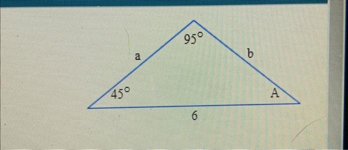 Solved Solve the triangle shown to the right. A≈ (Simplify | Chegg.com