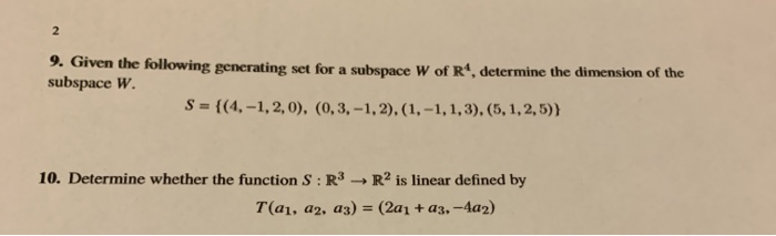 Solved 8. Reduce the following generating set so that you | Chegg.com
