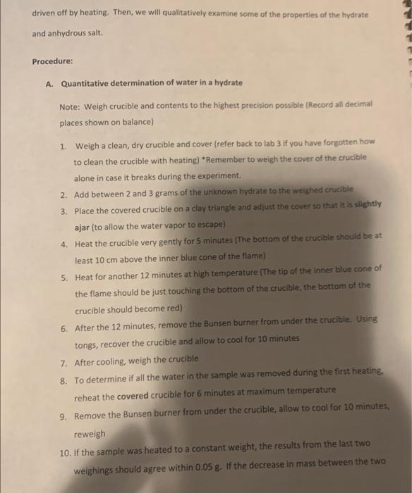 16. For comparison, place a drop of distilled water | Chegg.com