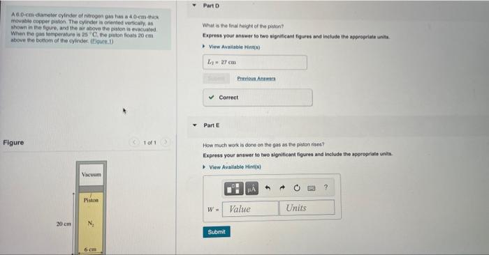 Solved movable copper pislon. The cyircher a oriented | Chegg.com