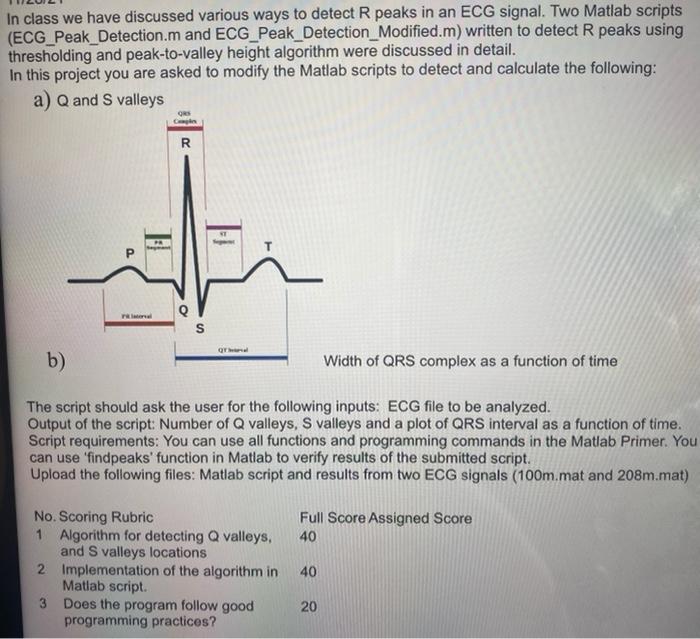Solved In class we have discussed various ways to detect R | Chegg.com