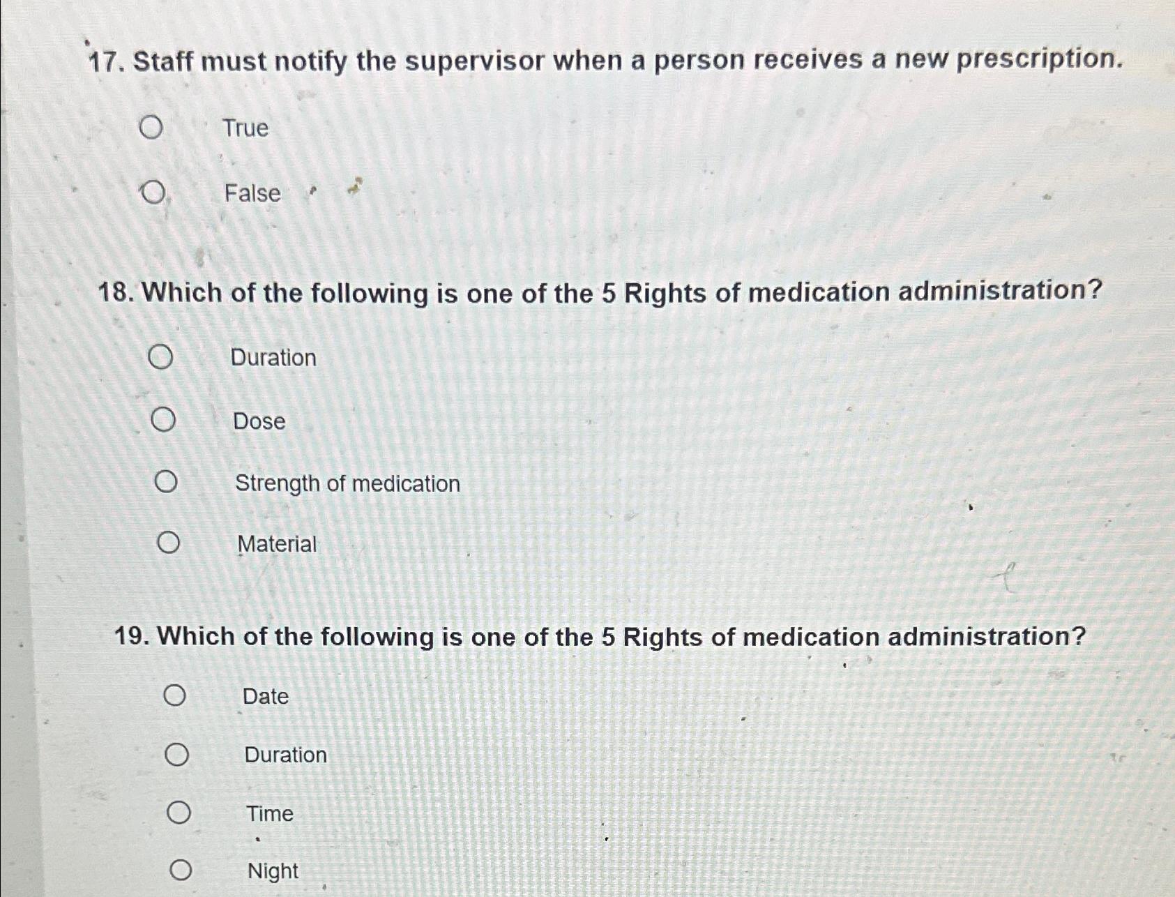 Solved Staff must notify the supervisor when a person | Chegg.com