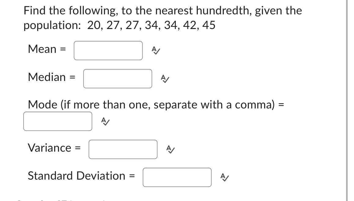 Solved Find the following, to the nearest hundredth, given | Chegg.com