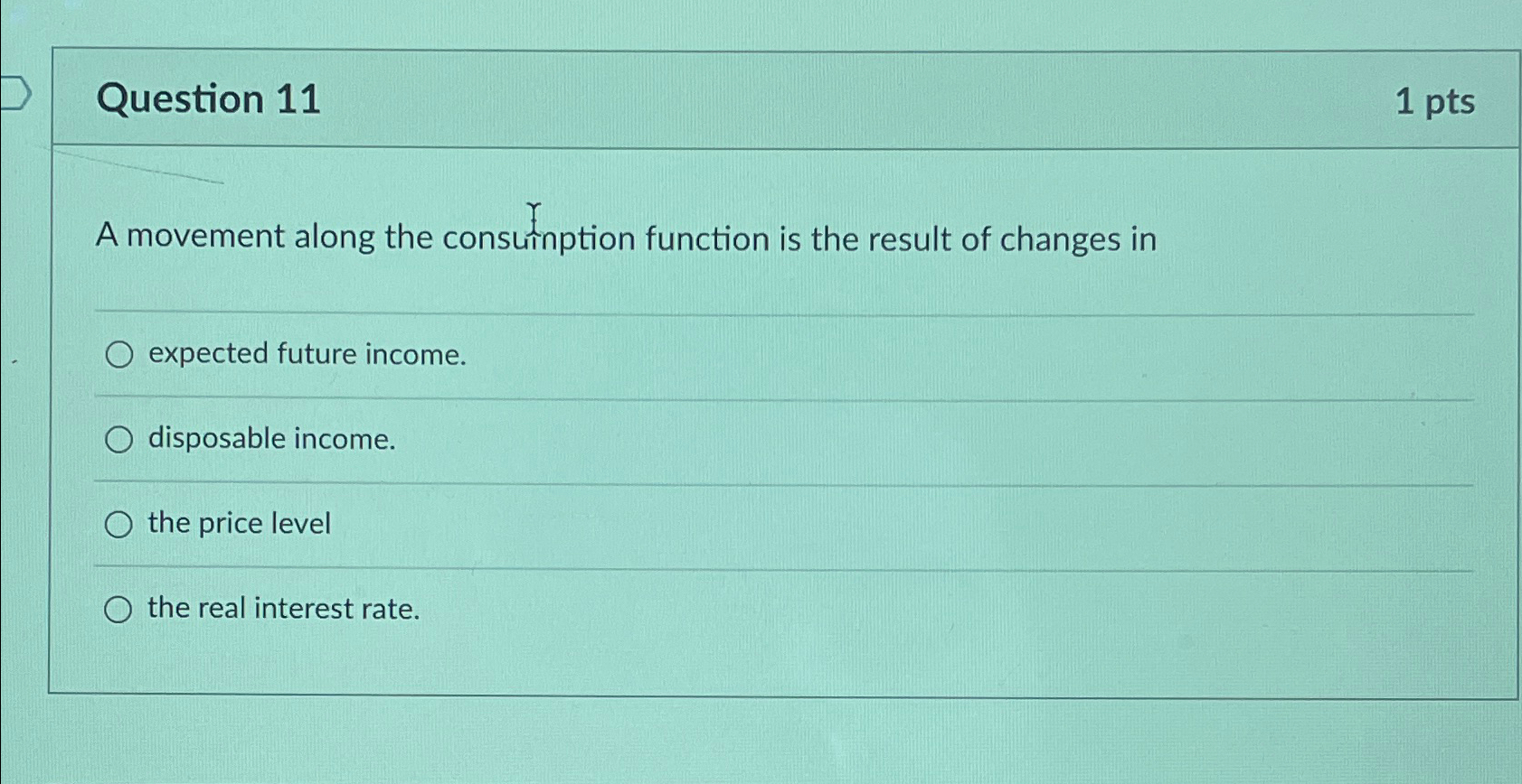 Solved Question 111 ﻿ptsA movement along the consuinption | Chegg.com
