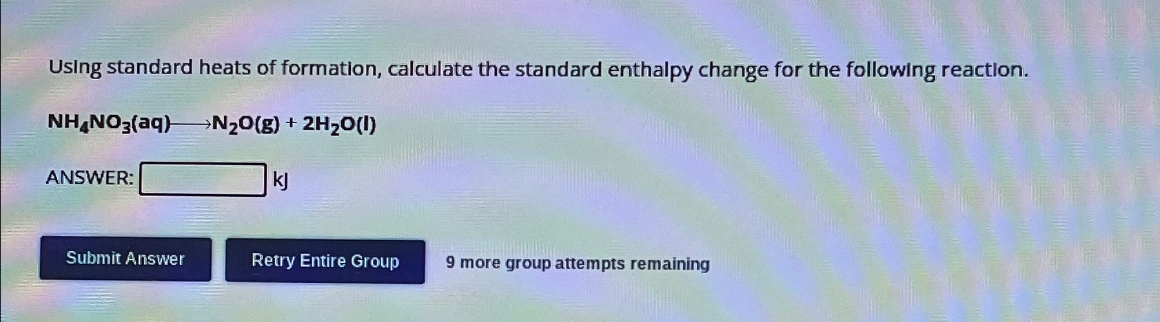 Solved Using standard heats of formation, calculate the | Chegg.com