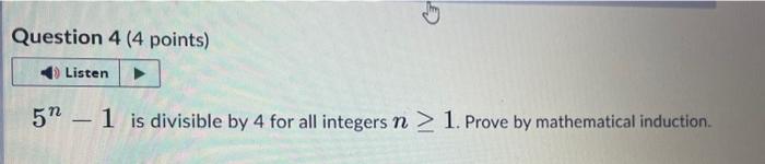 Solved To prove the statement "There exists a unique integer | Chegg.com