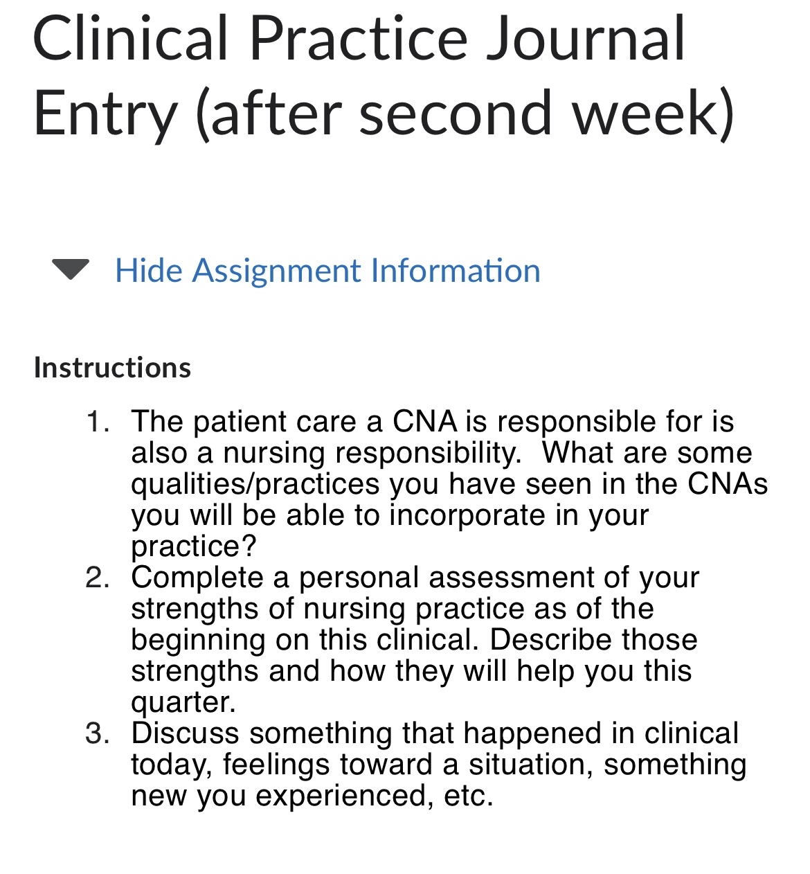 Solved Clinical Practice Journal Entry (after second | Chegg.com