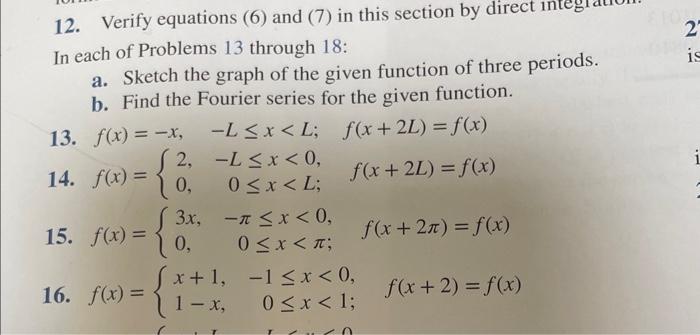 Solved 12. Verify equations (6) and (7) in this section by | Chegg.com