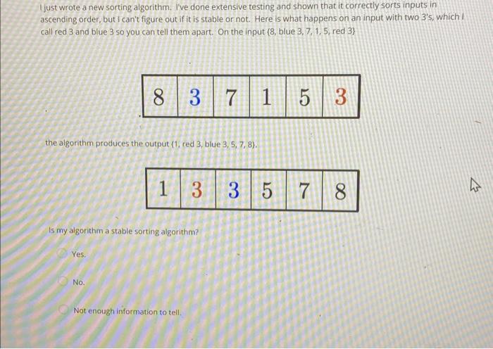 Solved I Just Wrote A New Sorting Algorithm Ive Done 