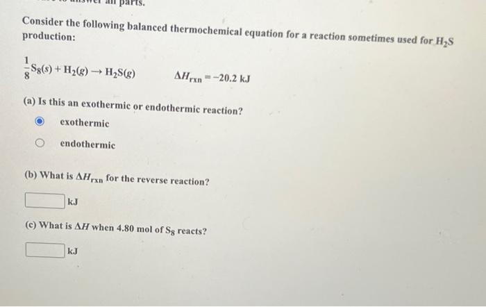 Solved Consider the following balanced thermochemical | Chegg.com