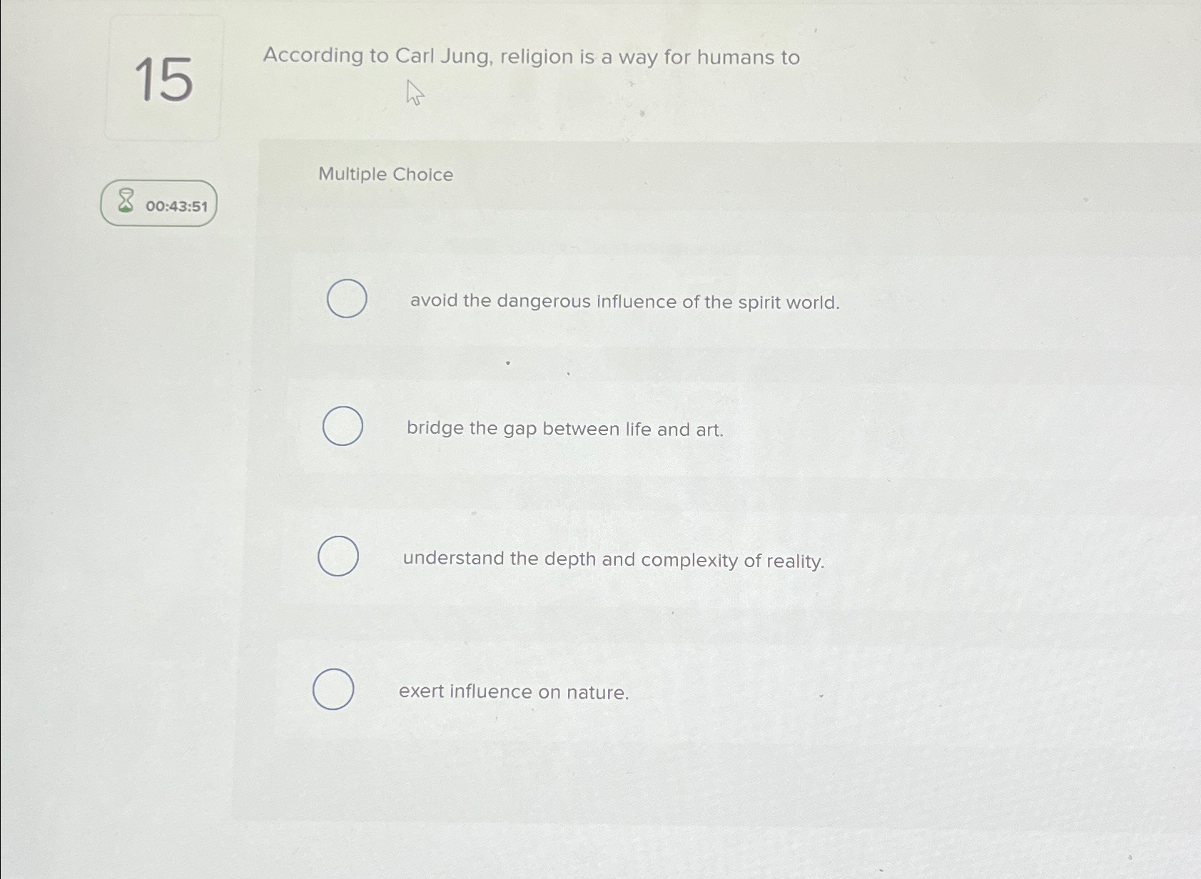 Solved 15According to Carl Jung, religion is a way for | Chegg.com