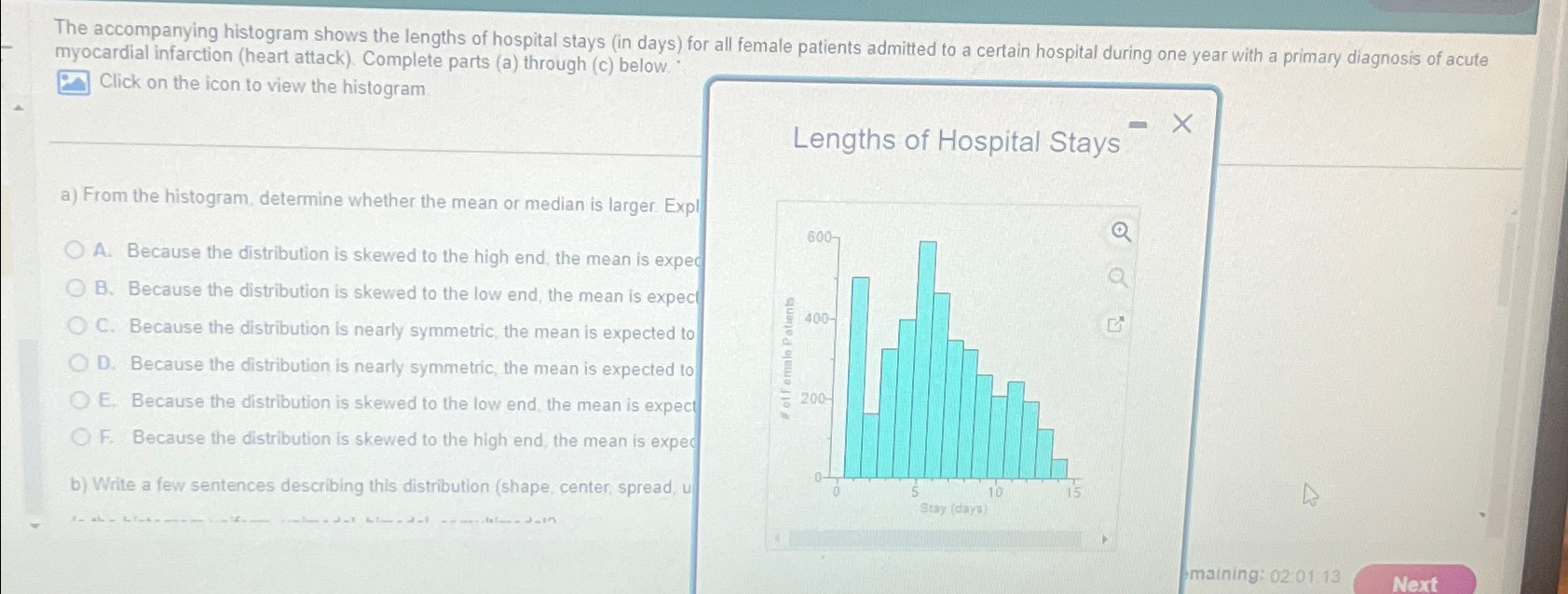 Solved The accompanying histogram shows the lengths of | Chegg.com