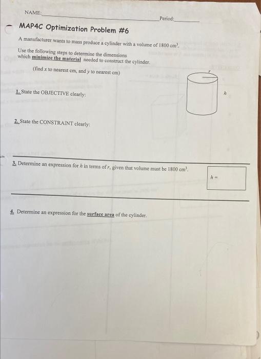 Solved 1. State the OBJECTIVE elearly: 2. State the | Chegg.com