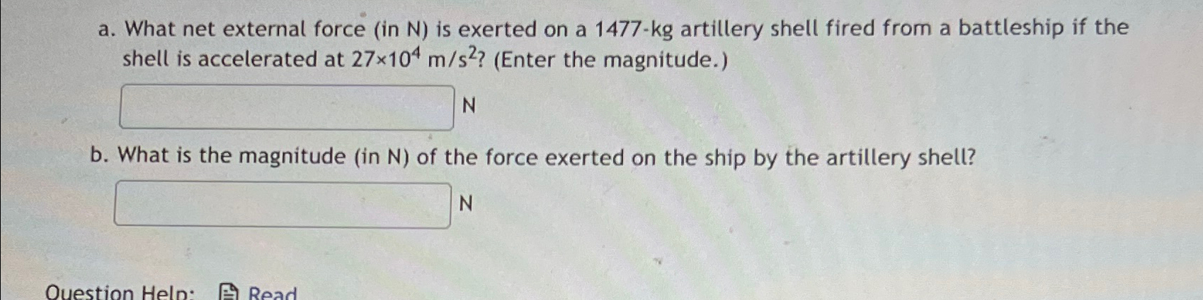 Solved A ﻿what Net External Force In N ﻿is Exerted On A