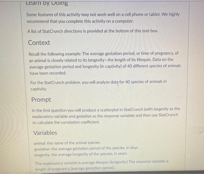 Solved Directions: Create a Scatterplot in StatCrunch a With | Chegg.com