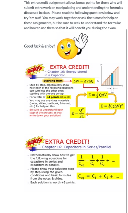 Solved This extra credit assignment allows bonus points for | Chegg.com