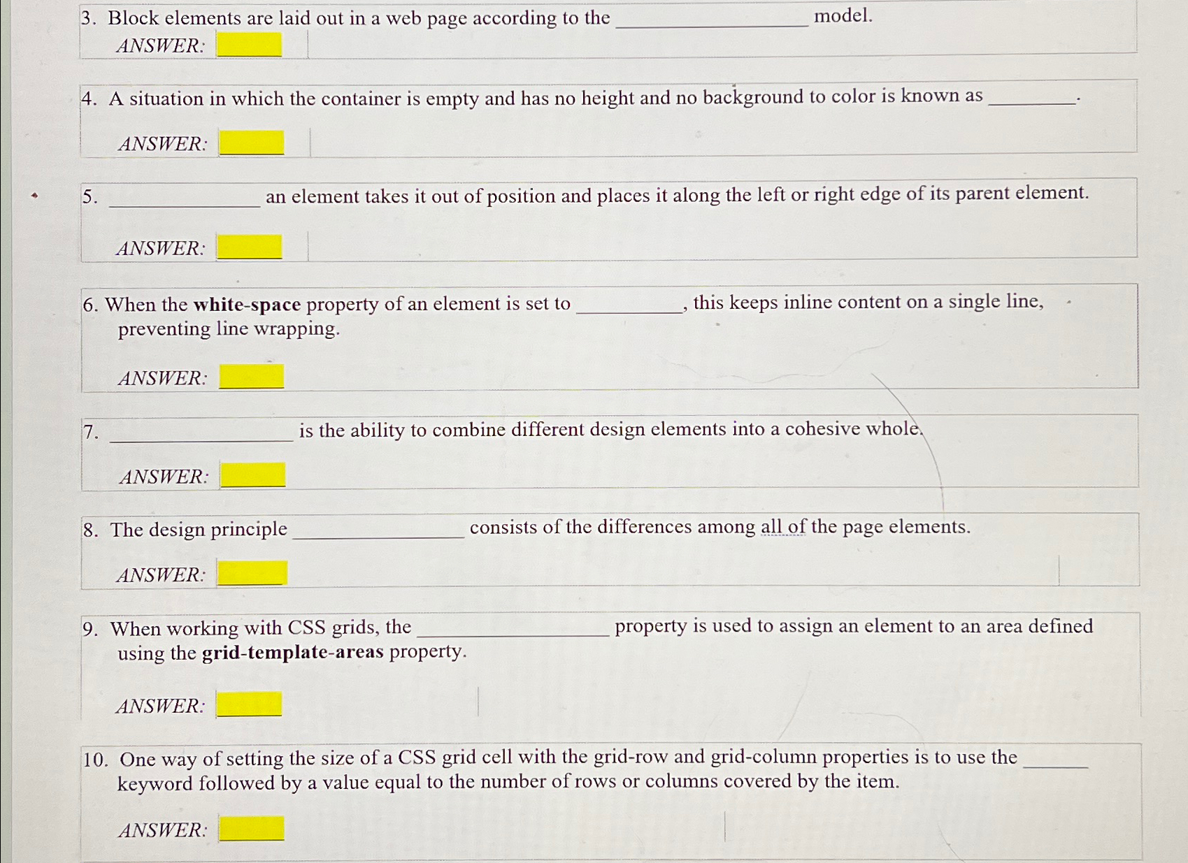Solved Answer questions 3-10Block elements are laid out in a | Chegg.com Solved Answer questions 3-10Block elements are laid out in a | Chegg.com