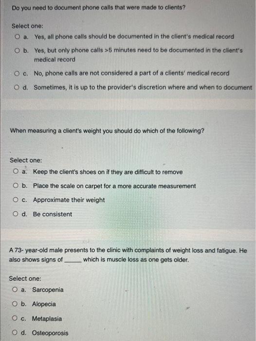 Solved Do you need to document phone calls that were made to | Chegg.com