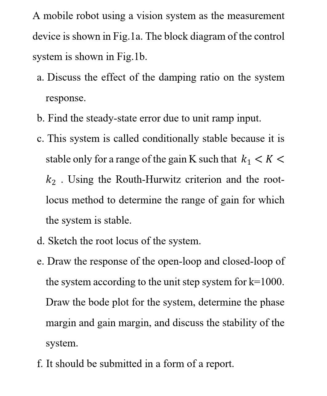 Solved Fig. 1bA mobile robot using a vision system as the | Chegg.com