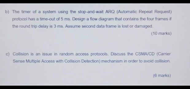 Solved Question 3 a) A CRC error-detection scheme is applied | Chegg.com