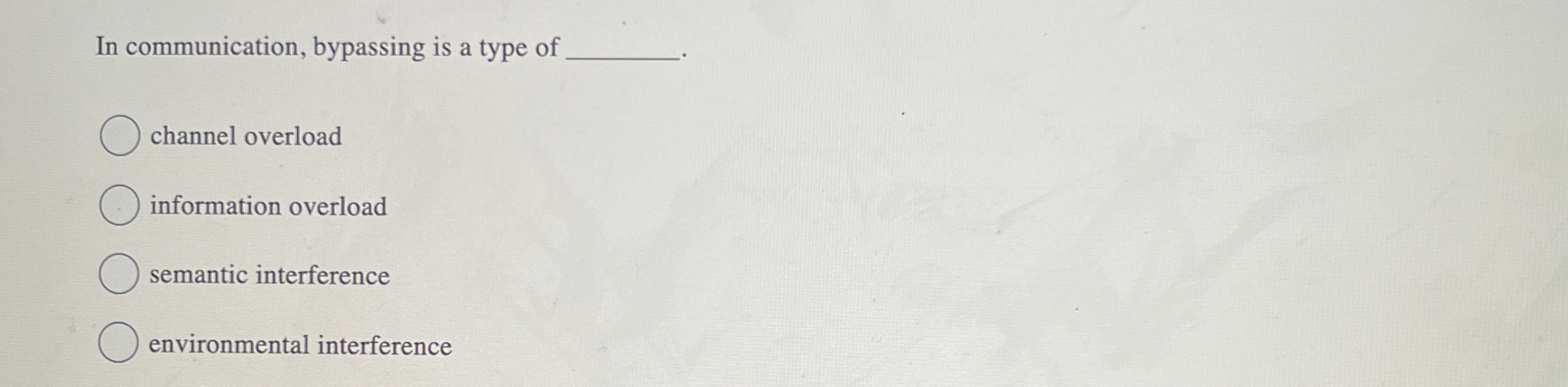 Solved In communication, bypassing is a type ofchannel | Chegg.com