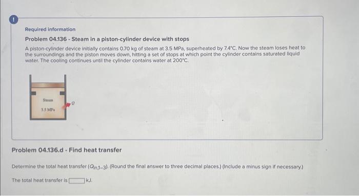 Solved Required information Problem 04.136 - Steam in a | Chegg.com