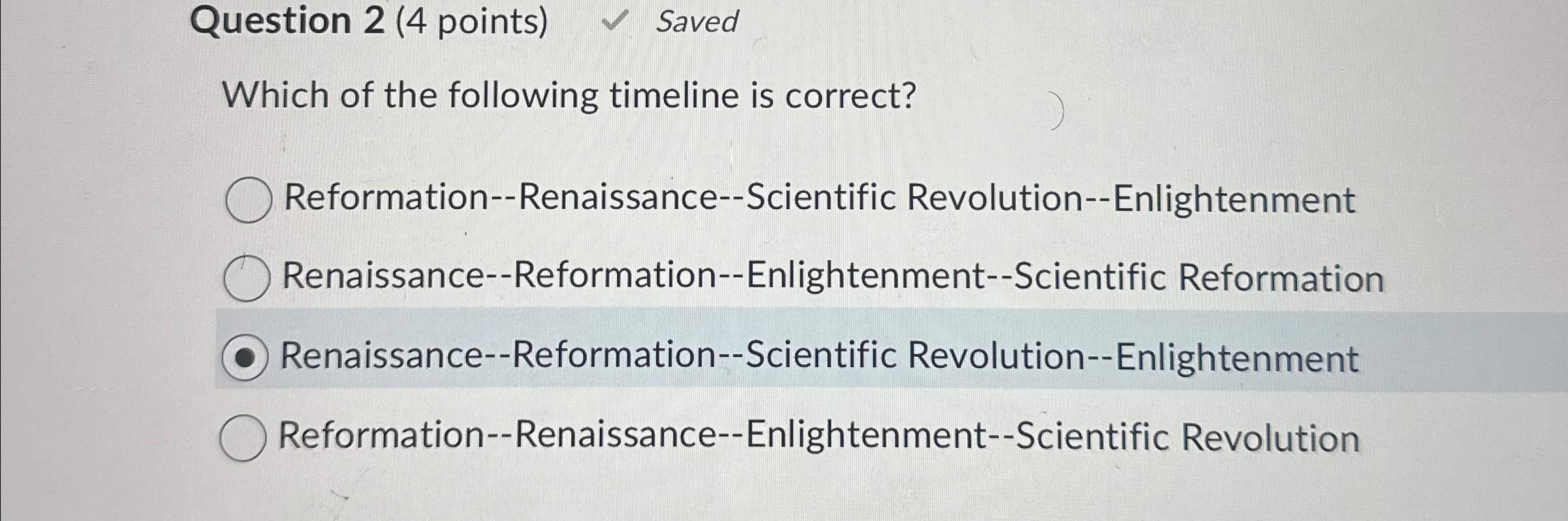 Solved Question 2 (4 points)SavedWhich of the following | Chegg.com Solved Question 2 (4 points)SavedWhich of the following | Chegg.com