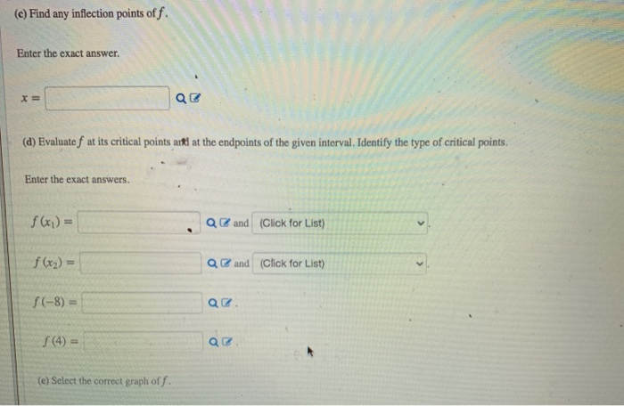 Solved Given the function f (x) = x3 + 3x2 – 24x + 12 over | Chegg.com