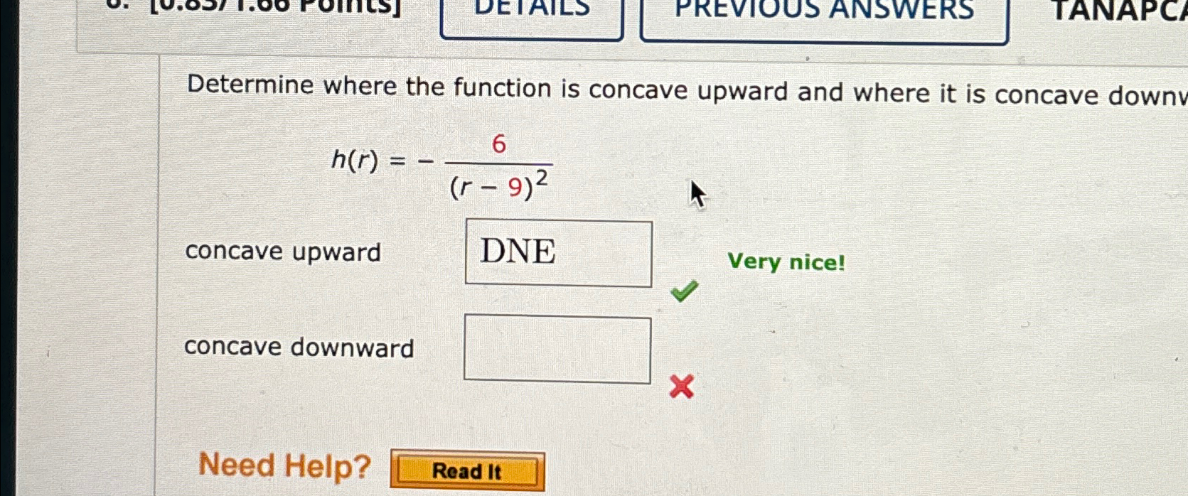 Solved Determine where the function is concave upward and | Chegg.com