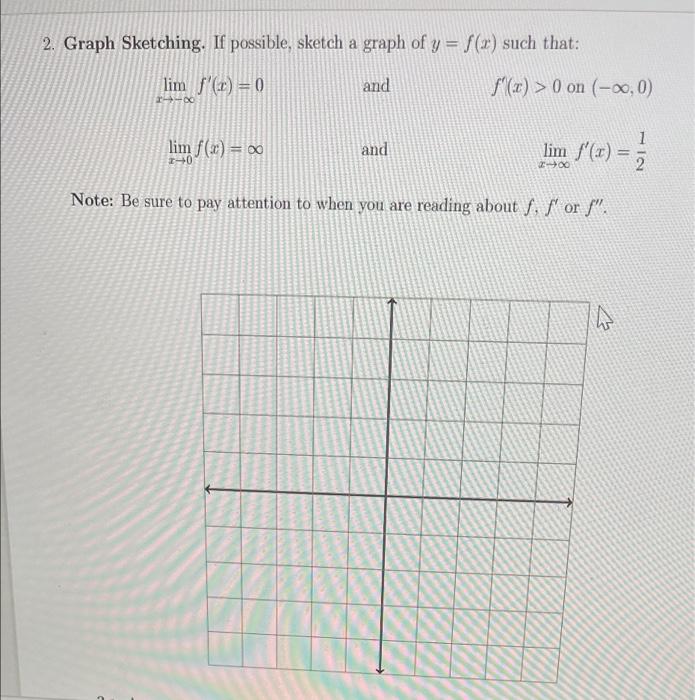 Solved Graph Sketching. If possible, sketch a graph of y = | Chegg.com